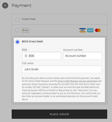 BECS (Bulk Electronic Clearing System) Direct Debit